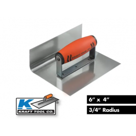 Inside Cove Trowel – 6″ X 4″ With 3/4″ Radius | Proform® Handle